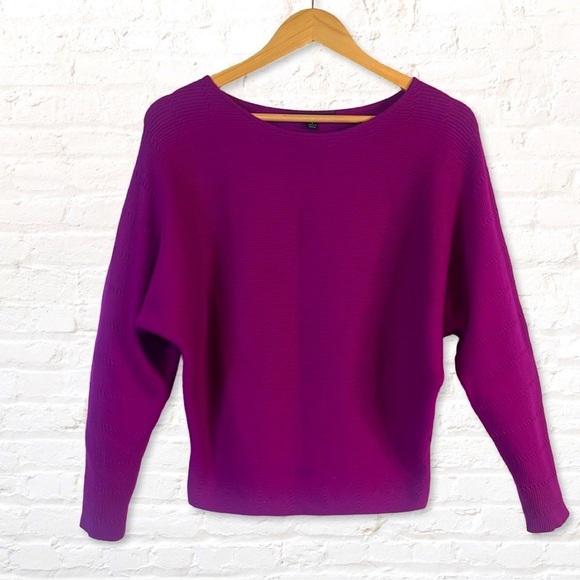 Cyrus | Sweaters | Cyrus Boat Neck Dolman Sleeves Mini Cable Knit ...